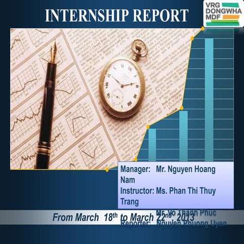 Internship report from 18 th to 22nd march 2013 | PPT