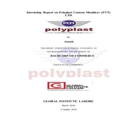 Internship report on polyplast by MJB | DOCX