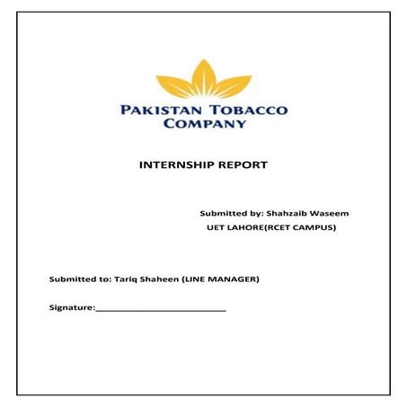 Internship report(ptc) | PDF