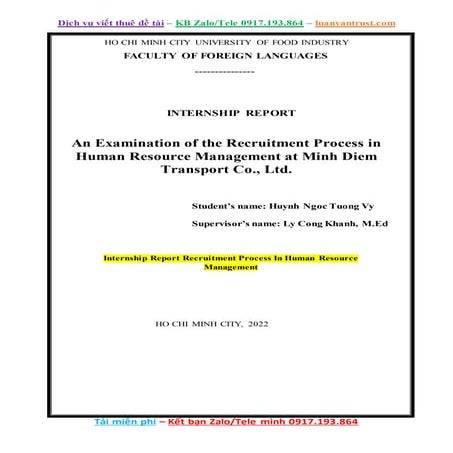 Internship Report Recruitment Process In Human Resource Management.docx ...