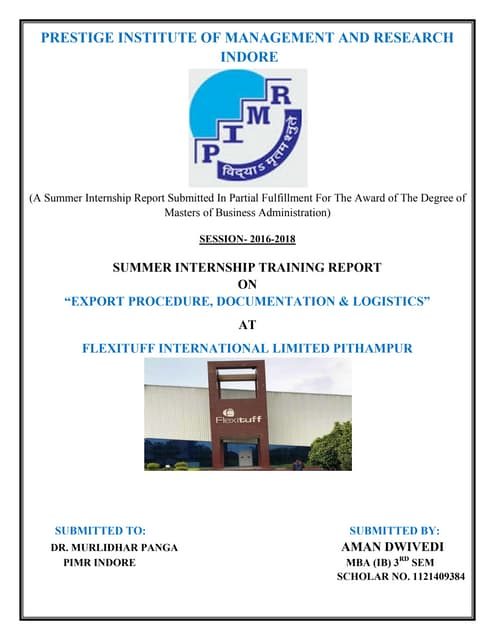 Ffbl internship report | PDF