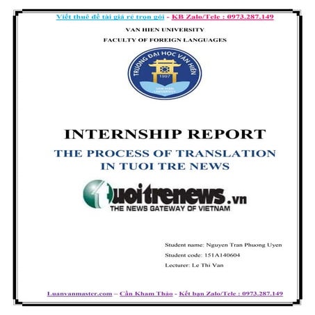 INTERNSHIP REPORT the process of translation in tuoi tre news.docx