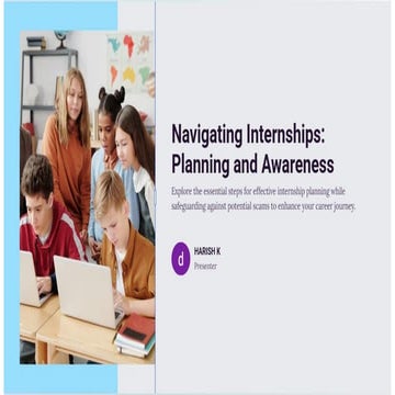 Internship Roads.pptx NextGen Series With Google Developer Groups on Campus! PEC | PPTX