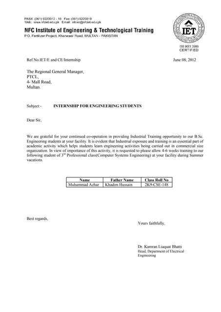 No Objection Certificate (NOC) Letter Format for Employee Sample | PDF