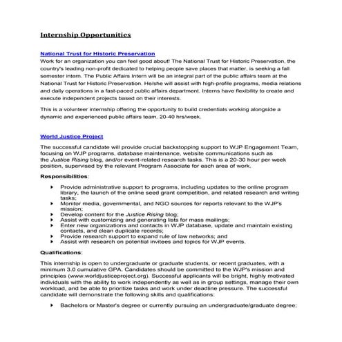 Internship samples | PDF