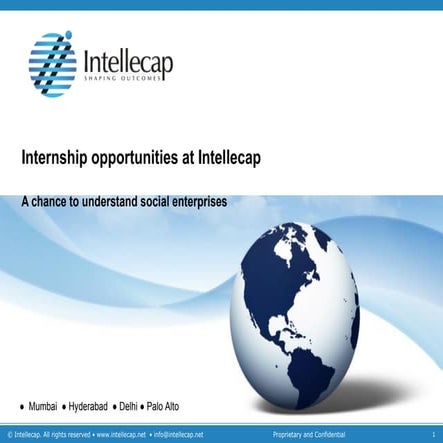 Internships At Intellecap Let Me Know | PPT