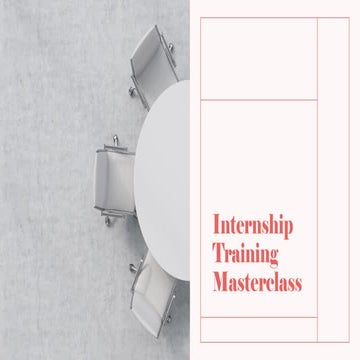 Internship training masterclass | PDF