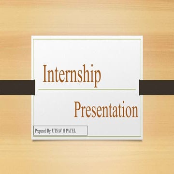 Internship on clothe rollUTSAV ppt final .pptx