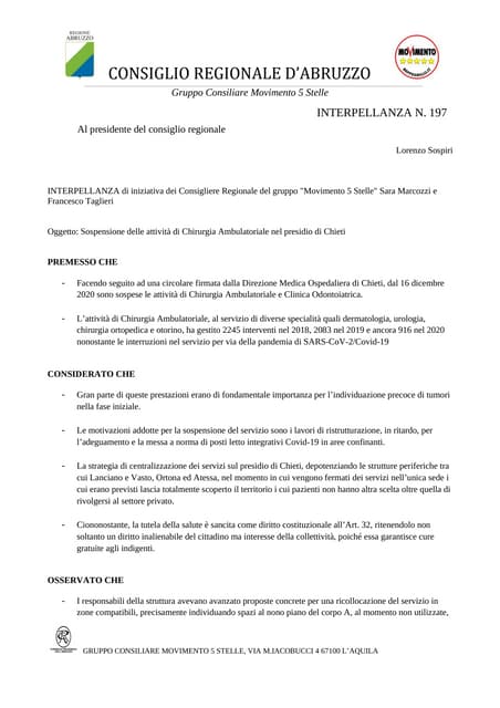 Interpellanza po penne | PDF