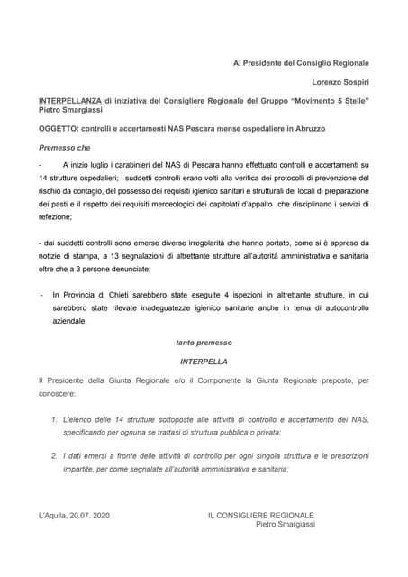 Interpellanza po penne | PDF
