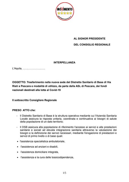 Interpellanza po penne | PDF