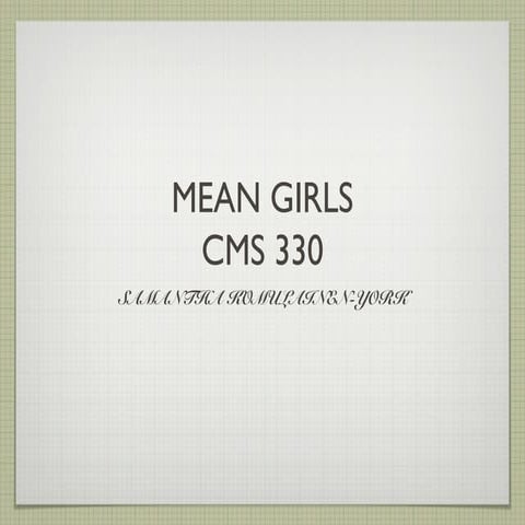 Mean girls presentation | PDF