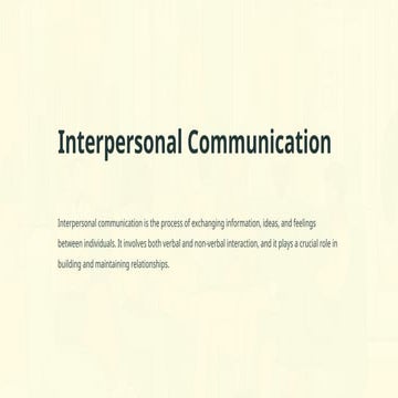 Interpersonal communication | PPT