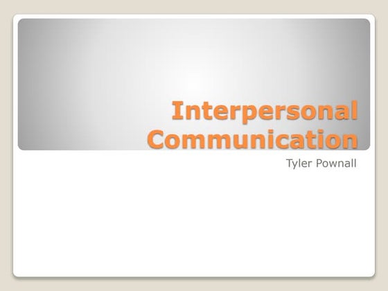 Improving communication in intimate relationships | PPTX
