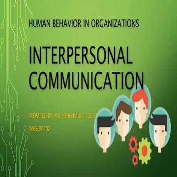 Interpersonal communication | PPT