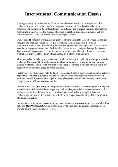 Reflective Essay On Communication.pdf