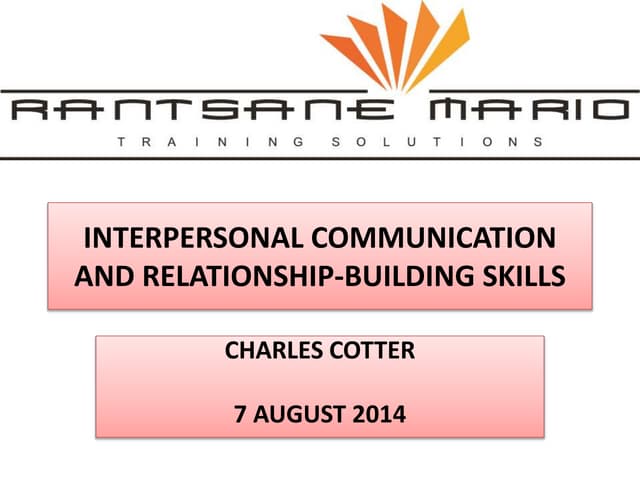 Communication & relationship building | PPTX
