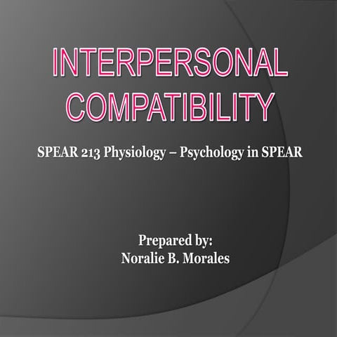 Interpersonal Compatibility | PPTX