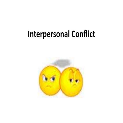 The concept of Interpersonal conflict | PPTX