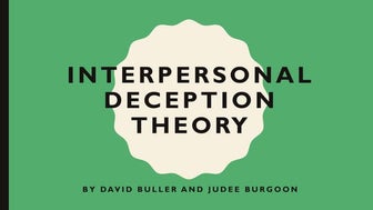 Interpersonal Deception Theory | PPT
