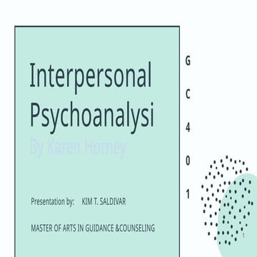 Interpersonal Psychoanalysis Karen Horney.pptx