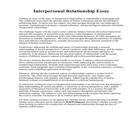 Interpersonal Relationship Essay.pdf