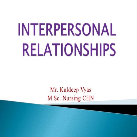 INTERPERSONAL RELATIONSHIPS | PPTX