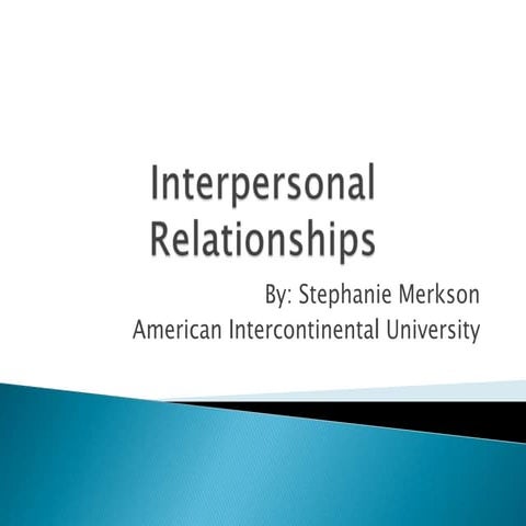 Interpersonal relationships 2 | PPT