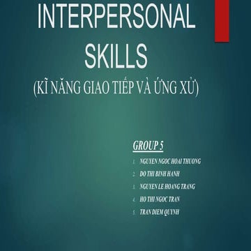 Interpersonal skills | PPTX