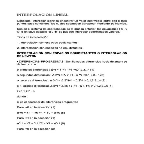 La interpolación lineal | PPTX