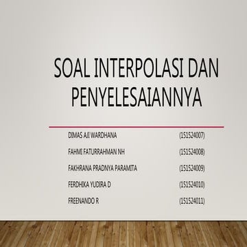 Interpolasi | PPTX