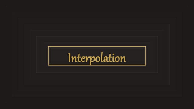 Interpolation | PPTX