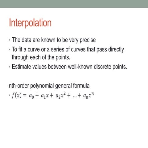 Interpolation(2) Numerical methods to CE Problems).pdf | Physics | Science