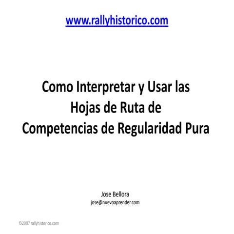 Interpretacion Hojas de Ruta en Regularidad | PDF