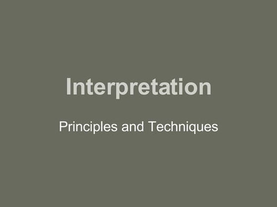 Eng interpretation ppt | PPT