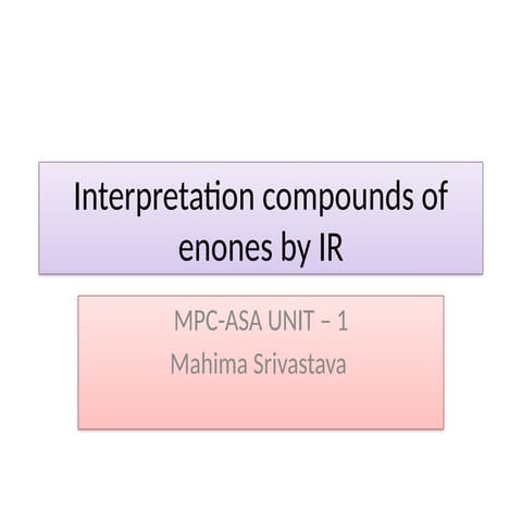 interpretation IR spectroscopy (where molecules absorb photons of IR ...