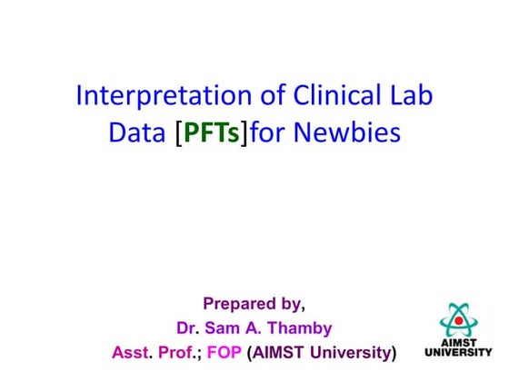 Step by step guide in reading PFT | PDF