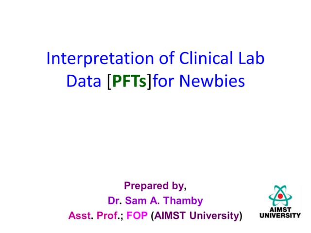 Pulmonary Function Test | PPTX