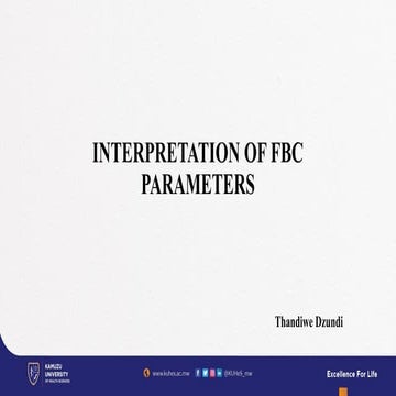 Interpretation of full blood count parameters | PPT