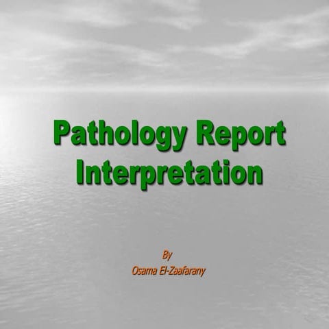 Interpretation of pathology report | PDF