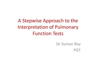 Pulmonary function test | PPT