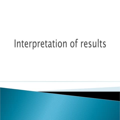 Interpretation of result (BTEC Level 3 - Unit 7) | PPT