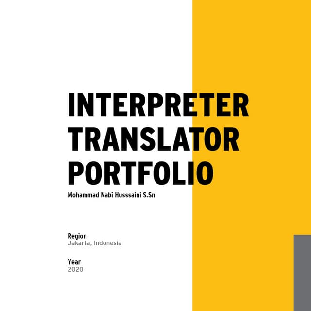 Interpreter/translator portfolio | PDF