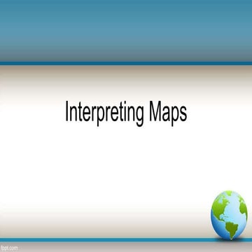 Interpreting maps | PPTX | Geography | Science