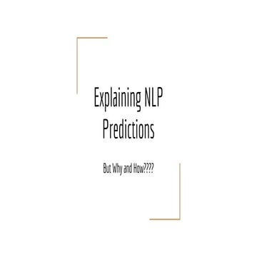 Interpreting NLP Predictions | PDF