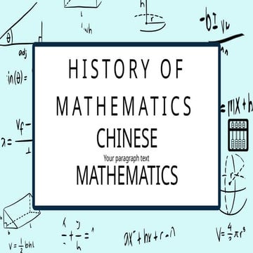Ancient Chinese Mathematics | PPTX