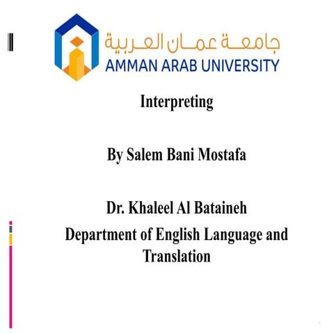 Interpreting | PPT | Business | Business and Finance