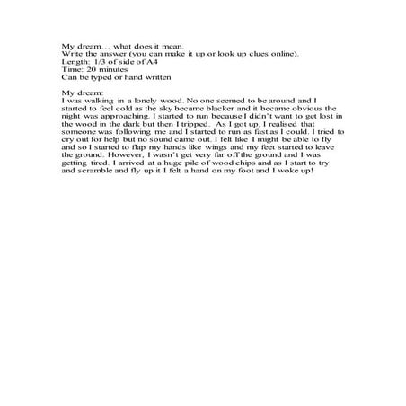 Interpret my dream | DOCX