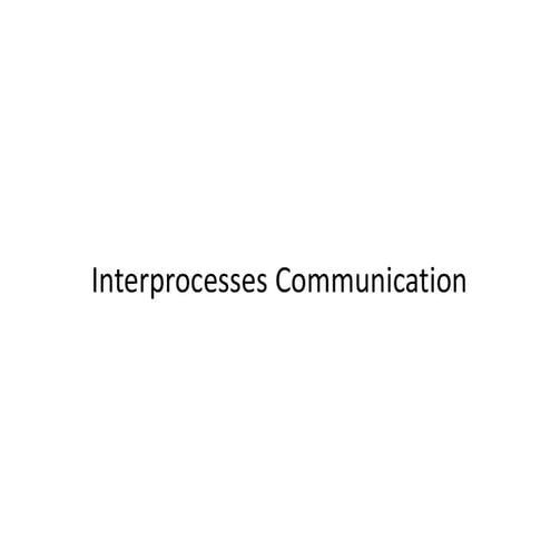 Interprocess Communication Pdf