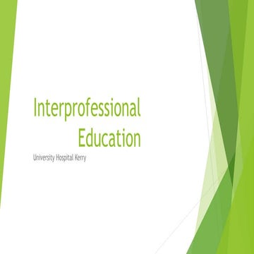 Interprofessional education | ODP